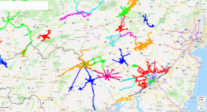 Map : Every fixed-route public transit bus, trolley, subway, & regional ...