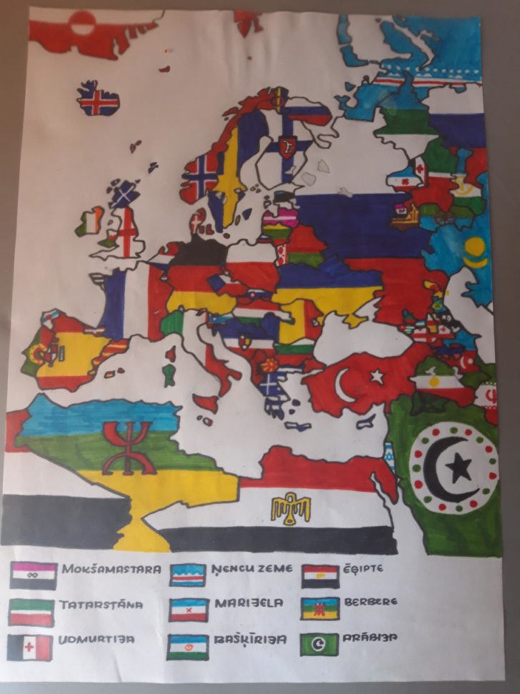 Map : Redrawn map of Europe made so as to give each perspective nation ...