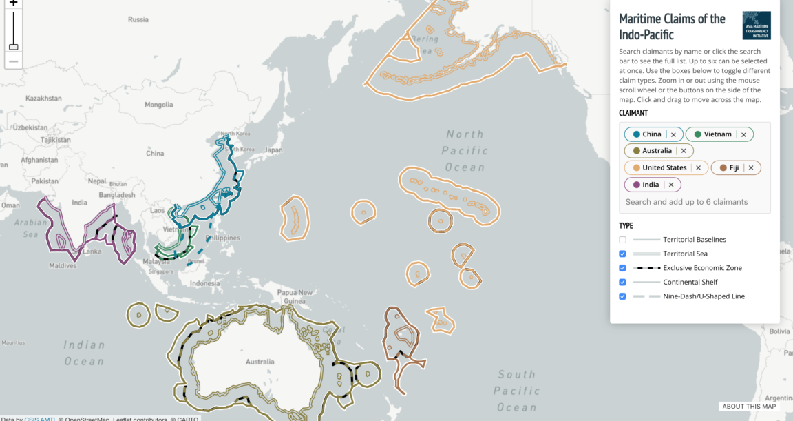 Map : Maritime Claims of the Indo-Pacific – Infographic.tv – Number one ...