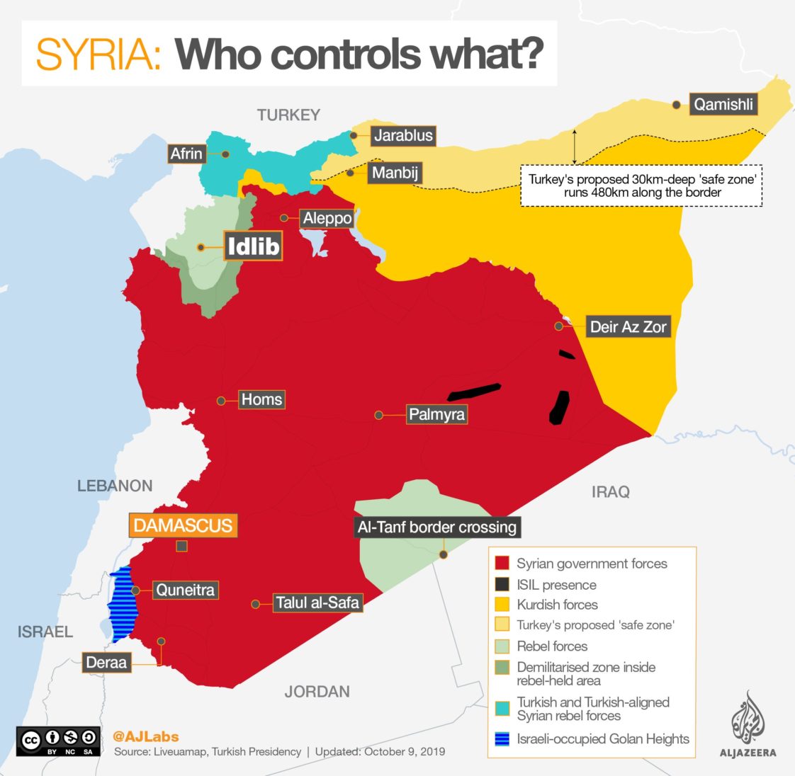 Infographic : A breakdown of Syria as of October 11, 2019 ...