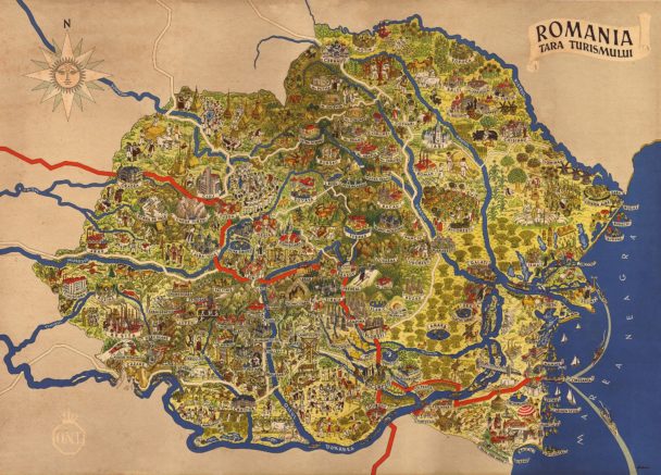 Map : Tourism map of Romania in 1938 - Infographic.tv - Number one ...