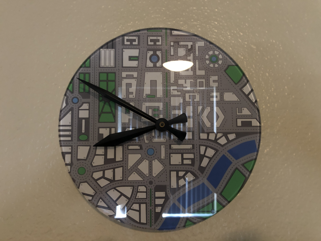 Map : Mysterious map on our clock. Wife got this as a gift a long time ...