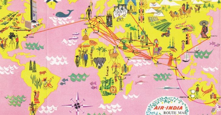 Map : The Design History of Airline Flight Maps – Infographic.tv ...