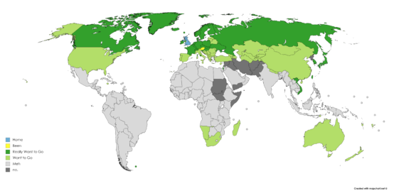 Map : My world travel map – Infographic.tv – Number one infographics ...