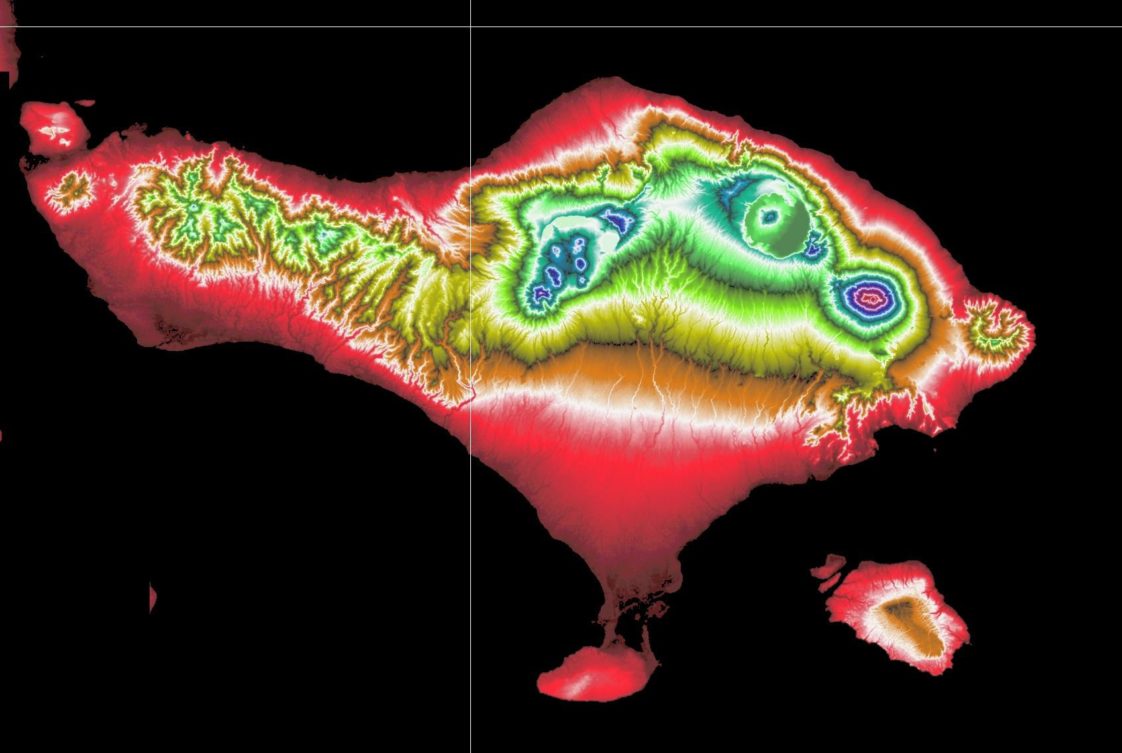 Map : Topographic map of Bali – Infographic.tv – Number one ...