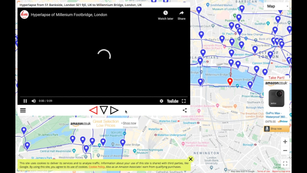 Map : Explore London like never before with hundreds of hyperlapse ...