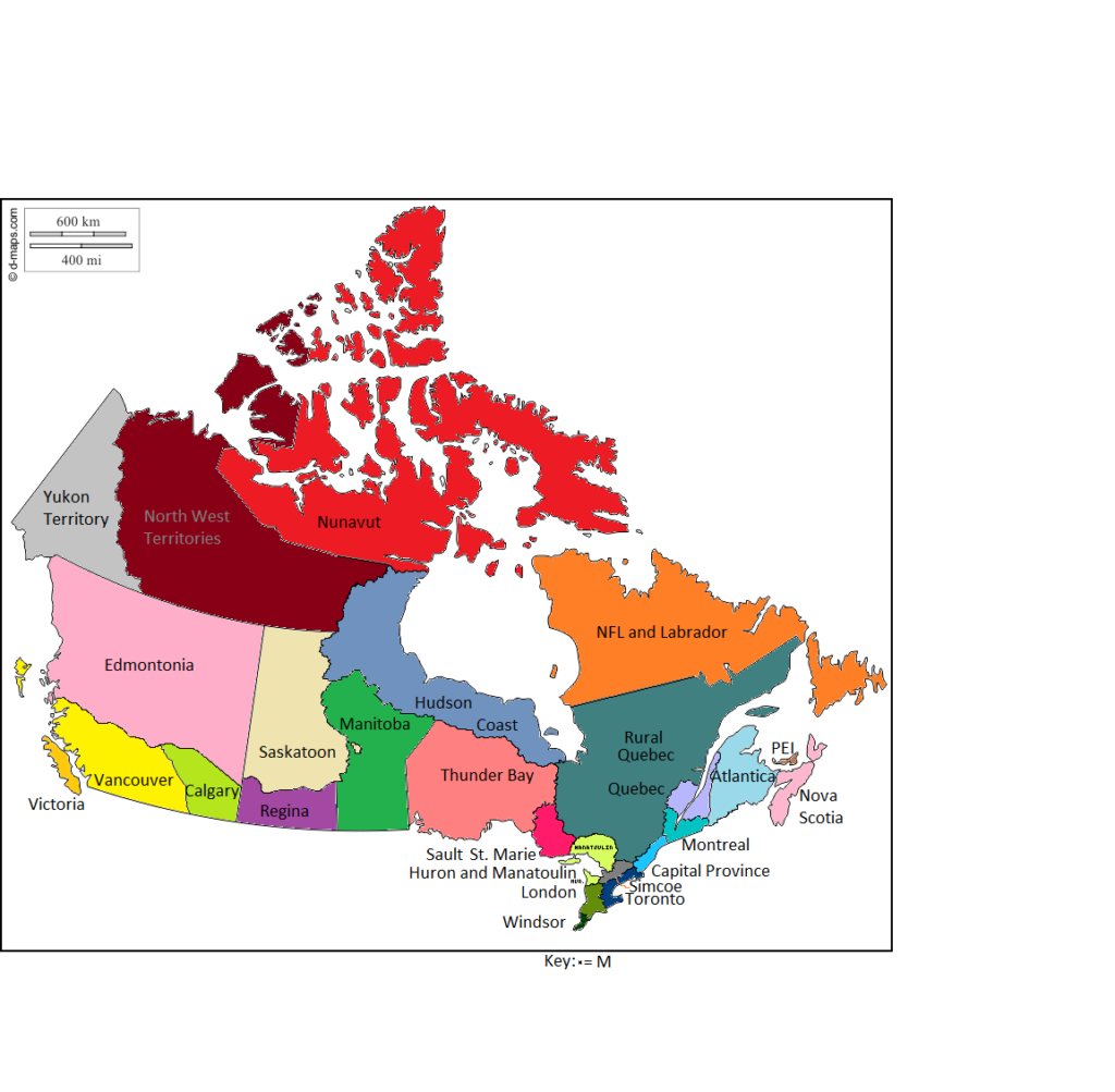 Map : My map of the 26 provinces of Canada – Infographic.tv – Number ...