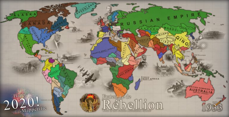 Map : What if the French Revolution failed? | World Map of Fraternité ...