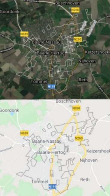 Map : Map of the Belgian-Dutch town Baarle – Infographic.tv – Number ...