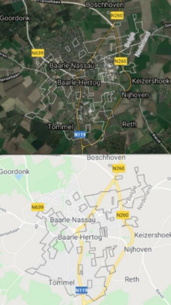 Map : Map of the Belgian-Dutch town Baarle – Infographic.tv – Number ...