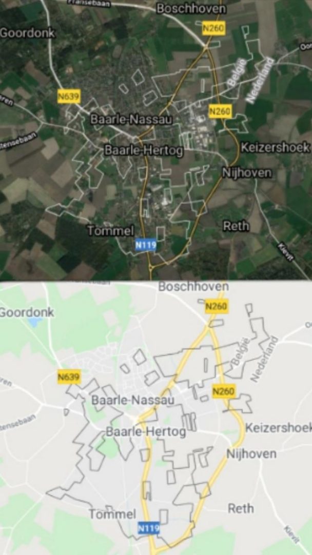 Map : Map of the Belgian-Dutch town Baarle – Infographic.tv – Number ...