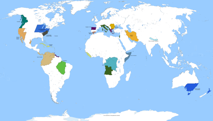 Map : Map of the nations on the mappercraft minecraft server (it has a ...