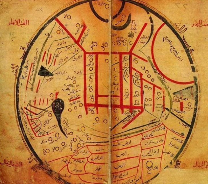 Map : It’s a “map from Mahmud al-Kashgari’s Dīwān ul-Lughat al-Turk ...
