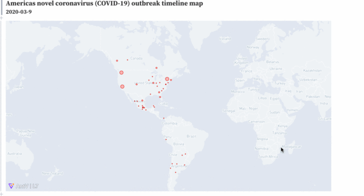 Map : [oc] Americas novel coronavirus (COVID-19) outbreak timeline map ...
