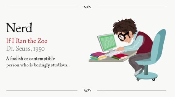 Graph : The word “nerd” was first used by #DrSeuss in his ...